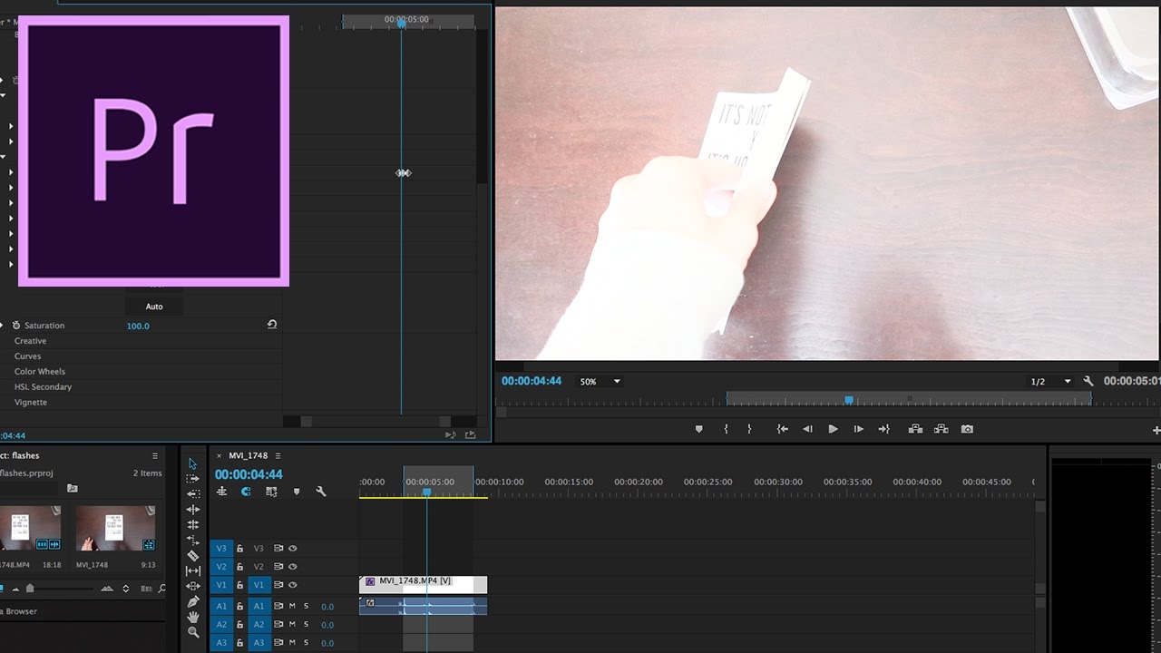 Adobe Premiere Pro CC Tutorial: How to Create a White Flash Effect using Keyframes