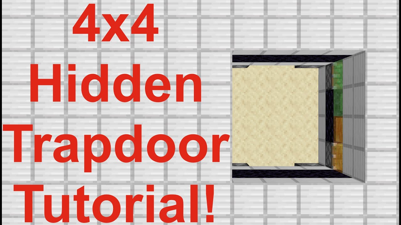 Minecraft: 4x4 Hidden Trapdoor Tutorial. (java edition)