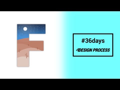 #36DaysOfType: Letter F | Design Process | Logo in Inkscape | Vector Landscape Desert Scenery