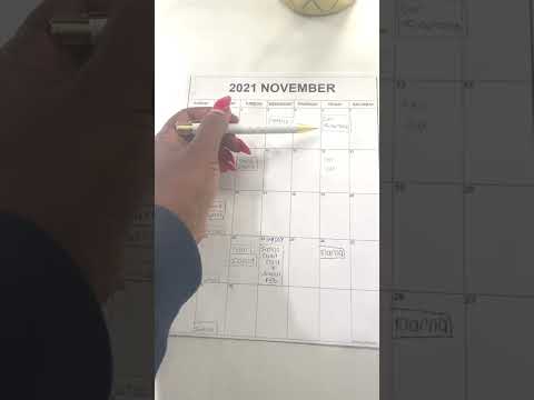 November 2021 Reflection | Blank Calendar Budgeting Method