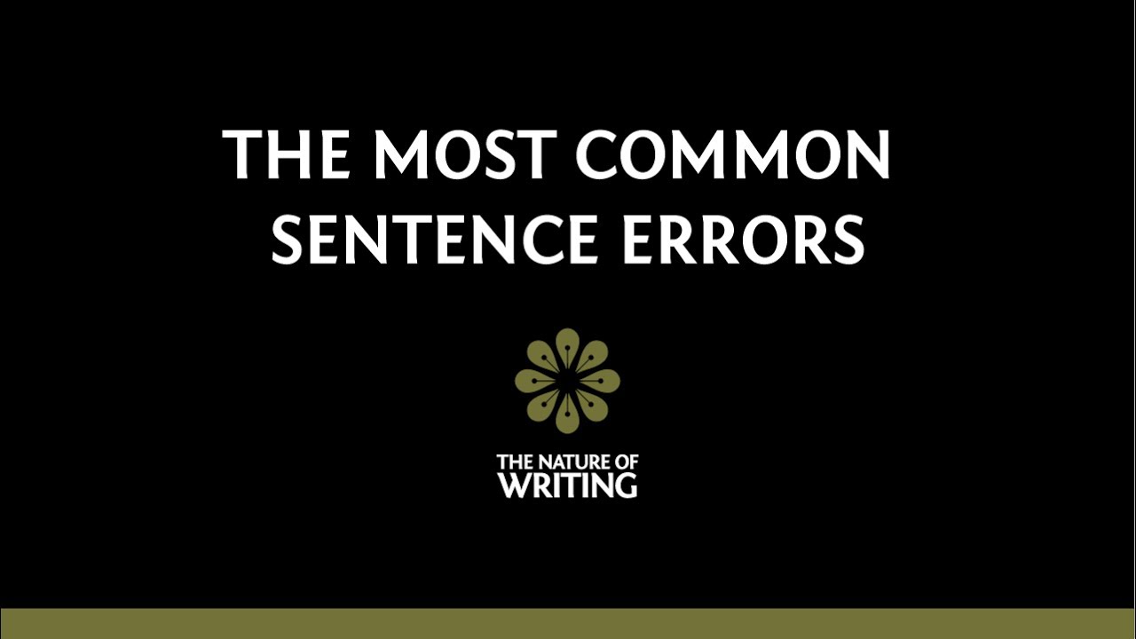 The Most Common Sentence Errors in English