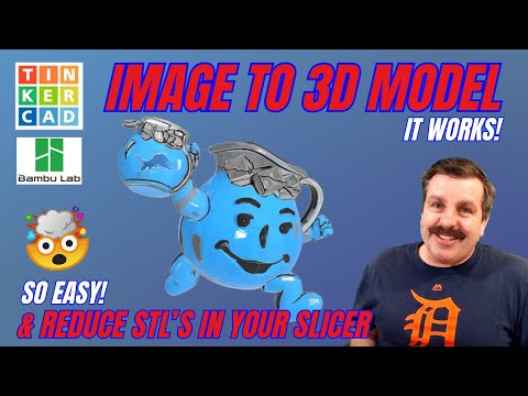 Maker World Image to 3D Model & Reduce STL Slicer Tinkercad Mind Blowing! 💯🤯