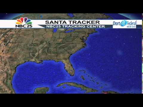 NBC 25 Santa Tracker - Where is Santa at 10 pm?