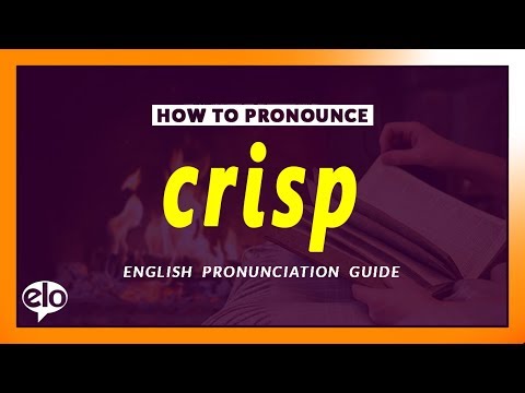How To Pronounce Crisp | Pronunciation and Definition (Human Voice)