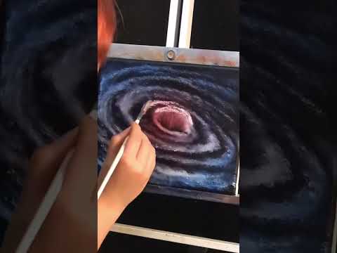 Spiral Galaxy Painting #painting #short #bobross #paint #shortsfeed #shortsvideo #spaceart #artist