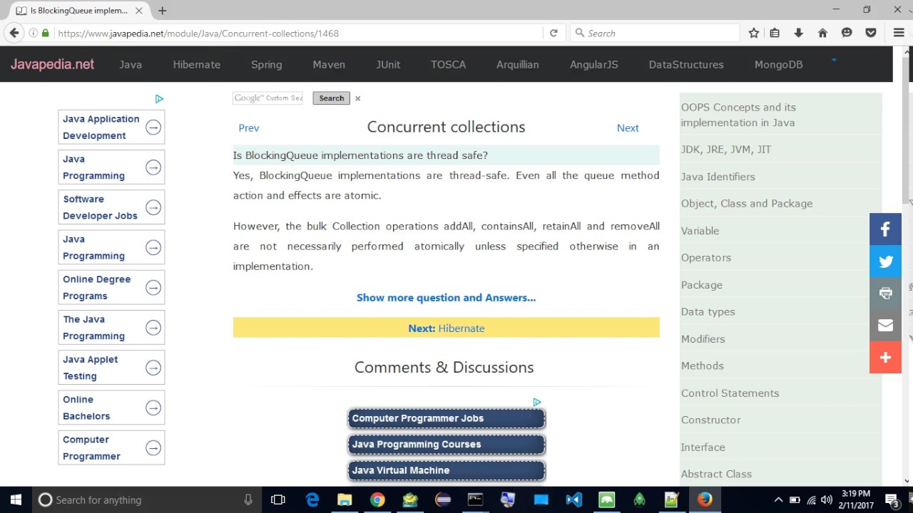 Is BlockingQueue implementations are thread safe? | javapedia.net