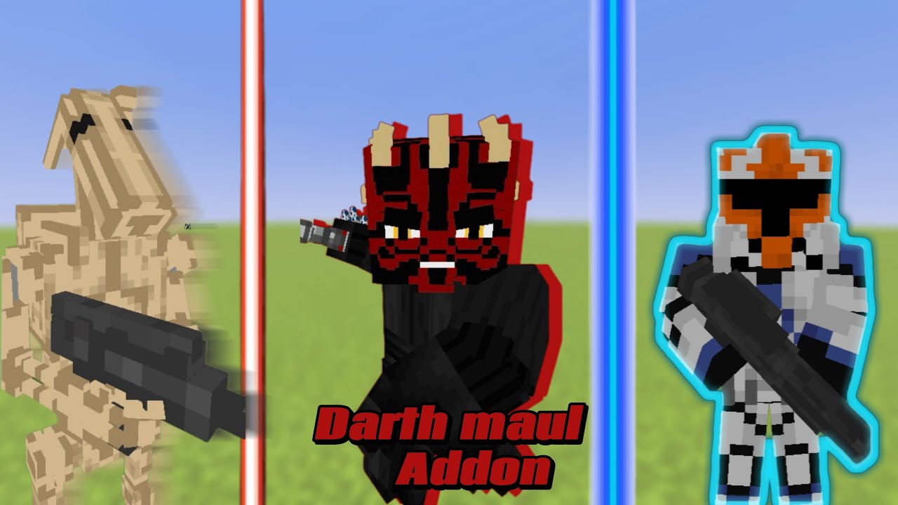 Darth Maul just DESTROYED Clone Troopers in Minecraft bedrock! (Add on for 1.19+)