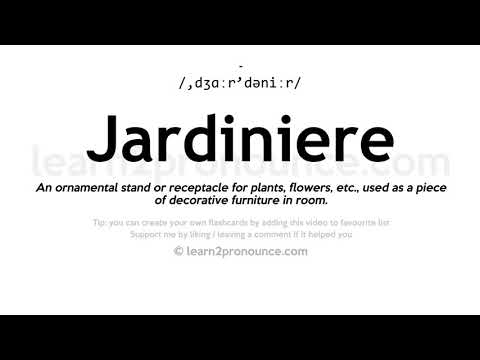 Pronunciation of Jardiniere | Definition of Jardiniere