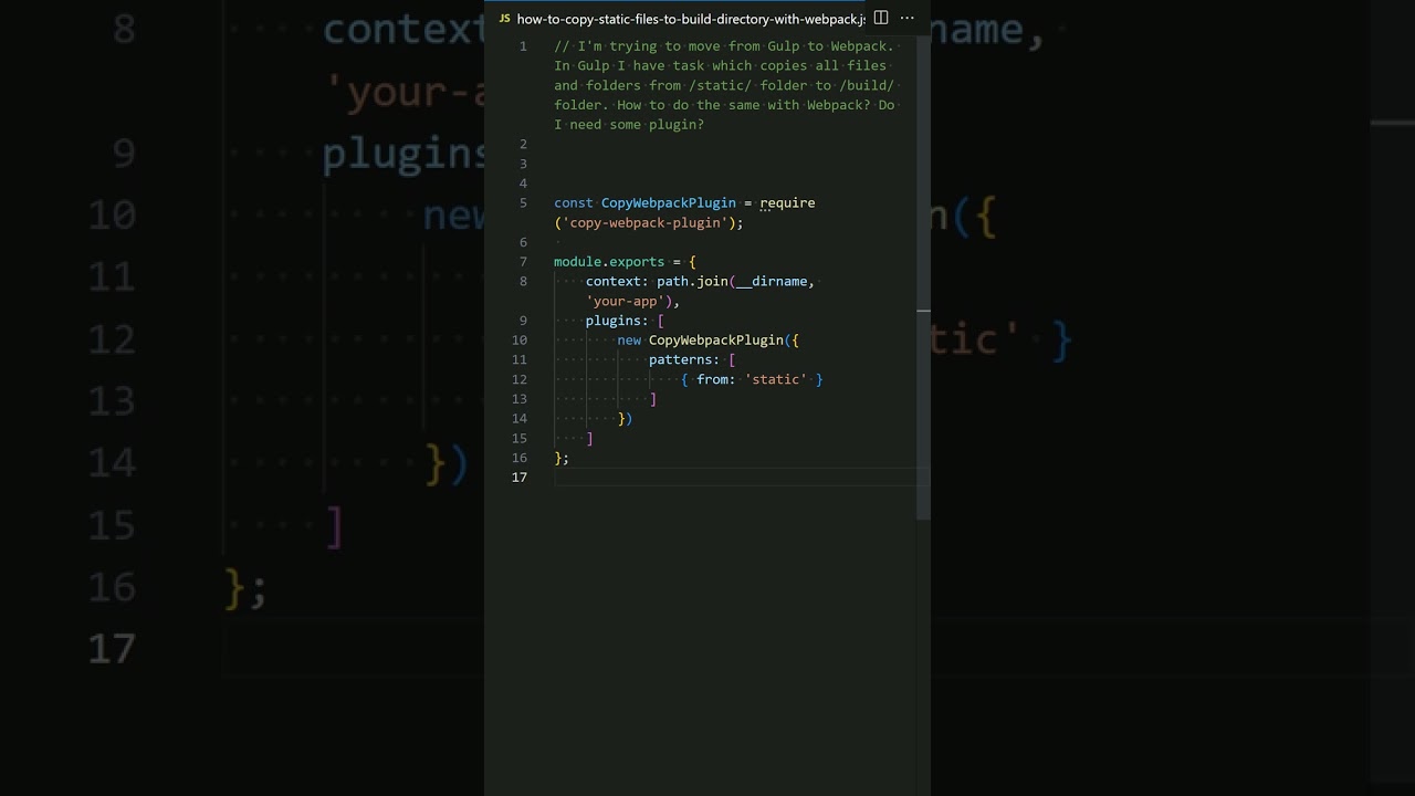 javascript - How to copy static files to build directory with Webpack?