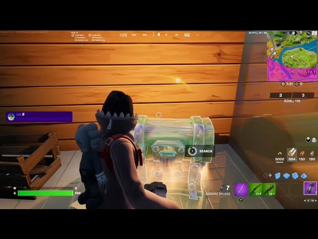 Fortnite: Search Chrome Chests at Flutter Barn or Shiny Sound