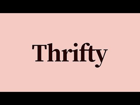 Thrifty Meaning and Definition