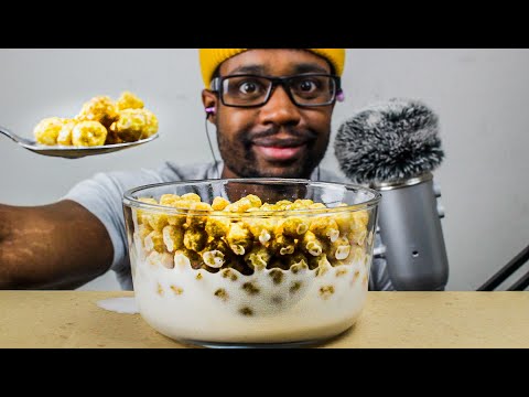 ASMR EATING PEANUT BUTTER CRUNCH CEREAL | ASMR TY