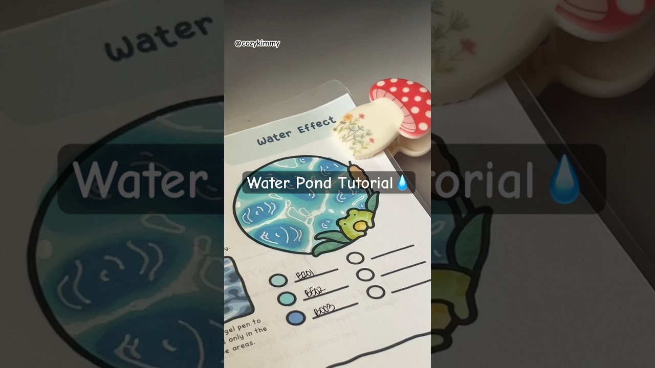 Water Pond Tutorial 💧#cozycoloring #cocowyo #cocowyocoloring #coloring