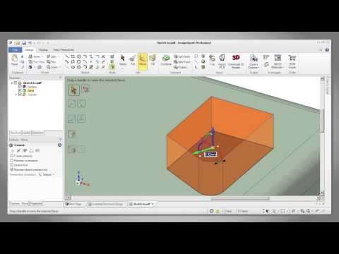 DesignSpark Mechanical - Basics - 5b. - The Move Tool - Compare pull ...