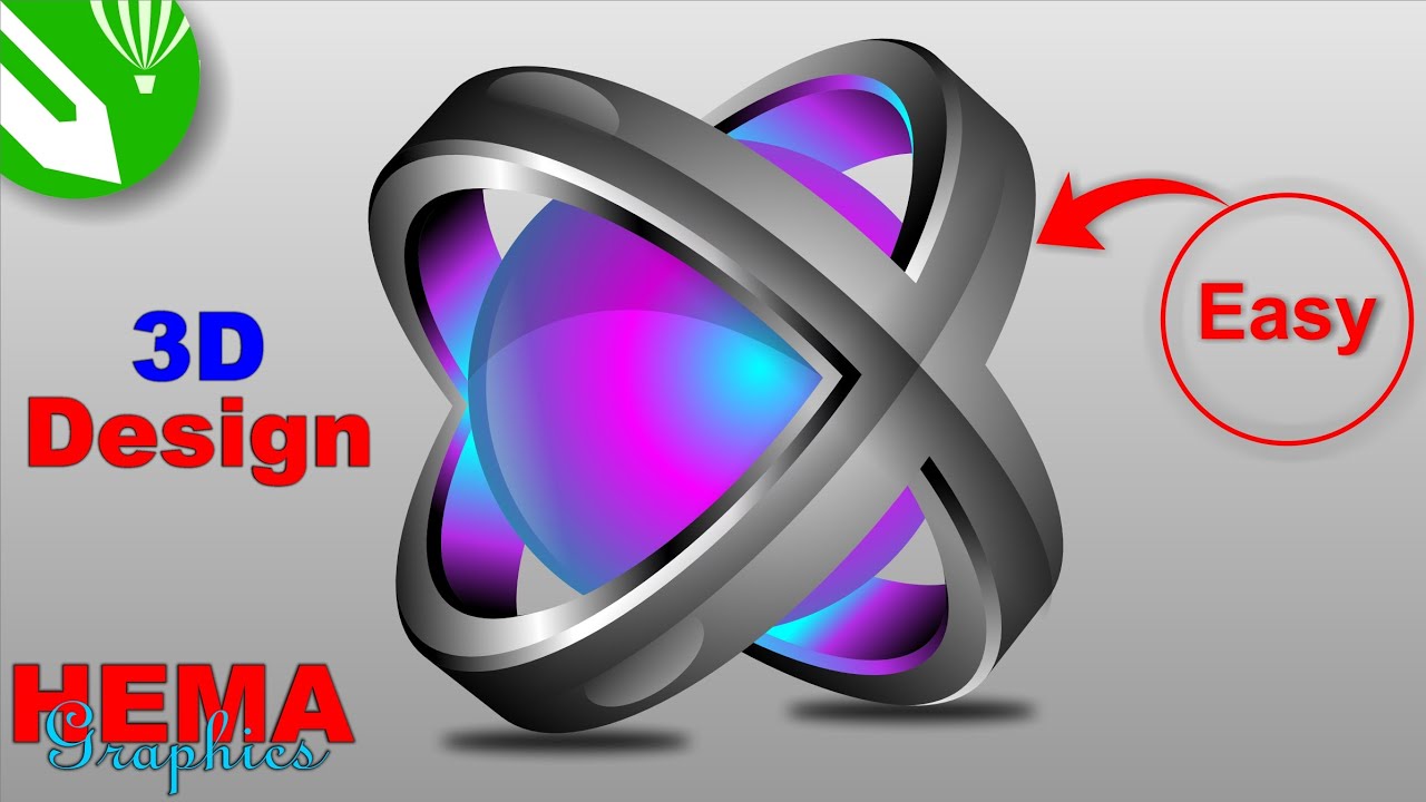 Coreldraw Tutorial - Best 3D Design Ideas in Coreldraw For Beginners