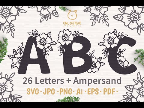 Floral Alphabet SVG Monograms