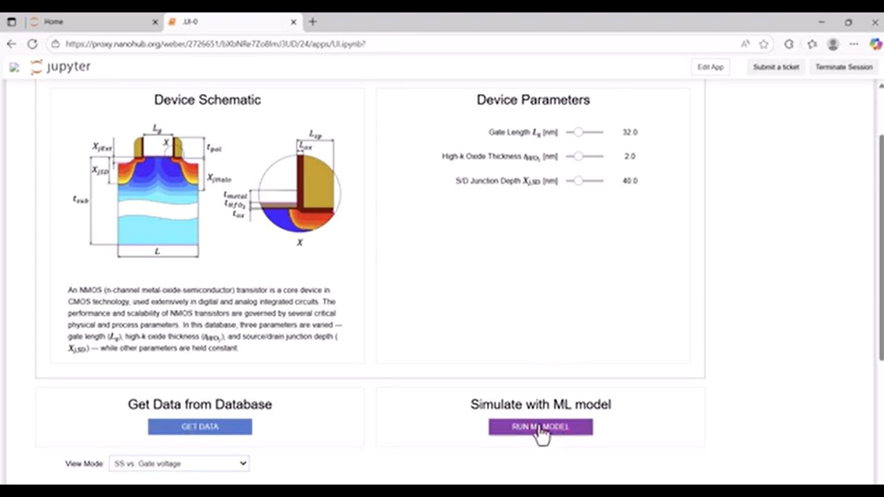35nm NMOS Database and Data Download in NanoHub