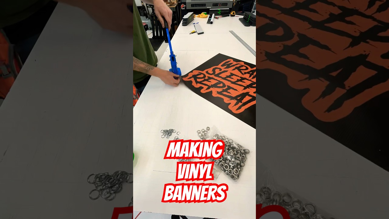 Making Custom vinyl banners #banner #howitsmade #custommade