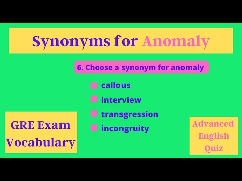 GRE Vocabulary Word You Need to Know| Anomaly Synonyms| Advanced English Vocabulary