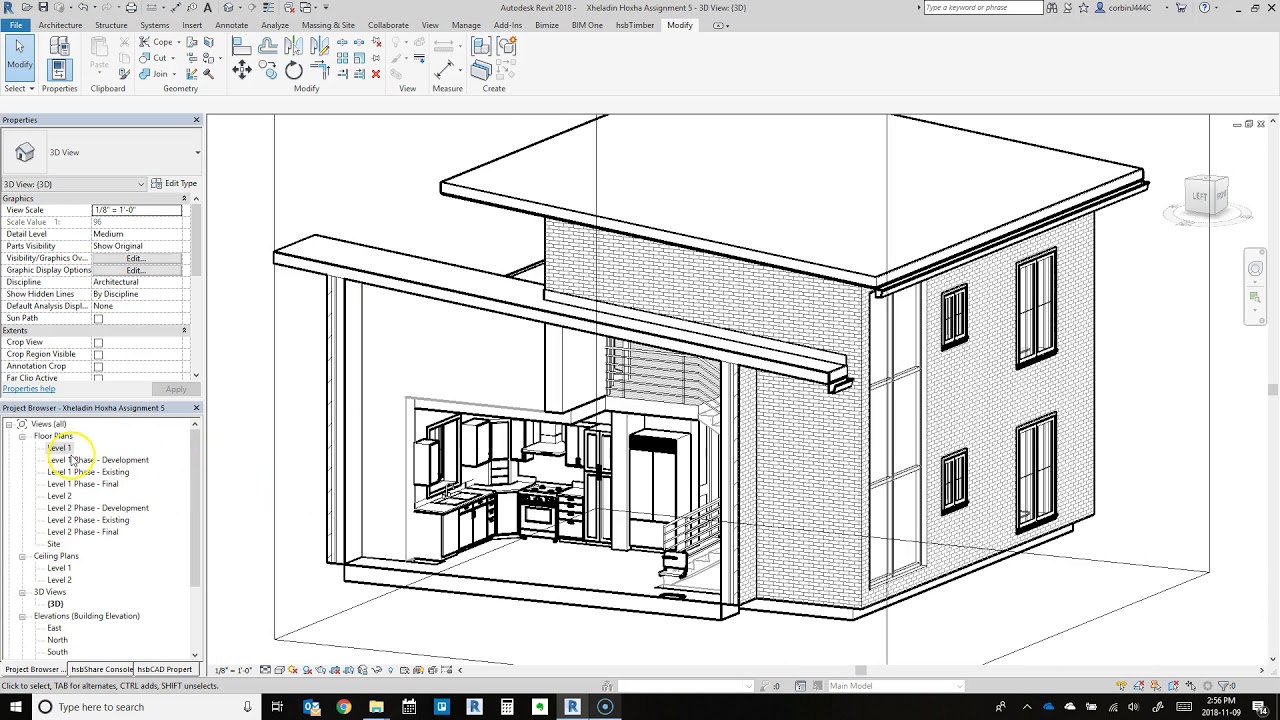 Revit Tutorial - Breaking a wall into its interior and exter