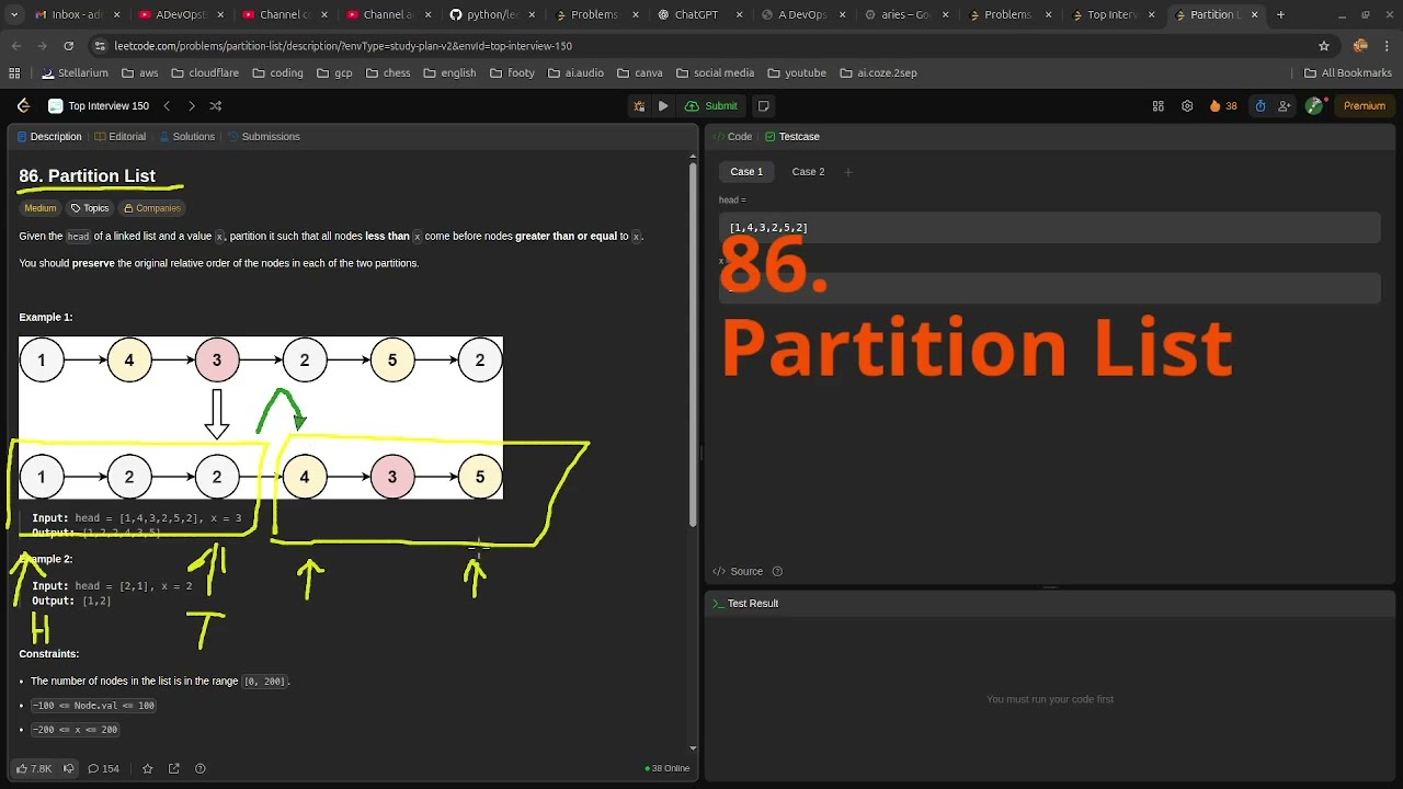 Leetcode MEDIUM Problem 86. Partition List | DevOps Python Practice