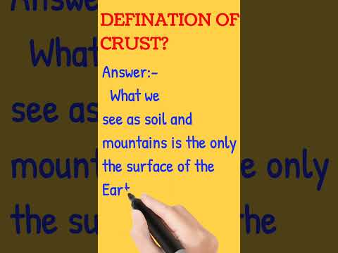Definition of the Crust? /#shorts.