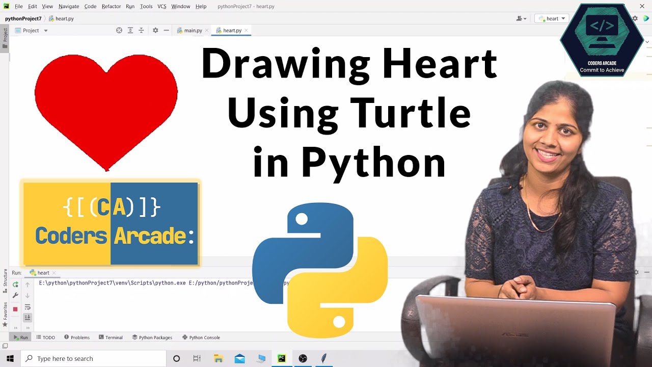 Turtle Graphics in Python || Heart Shape