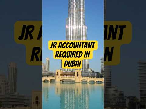 Jr Accountant Required in Dubai UAE #jobsindubai #dubaijobs #job