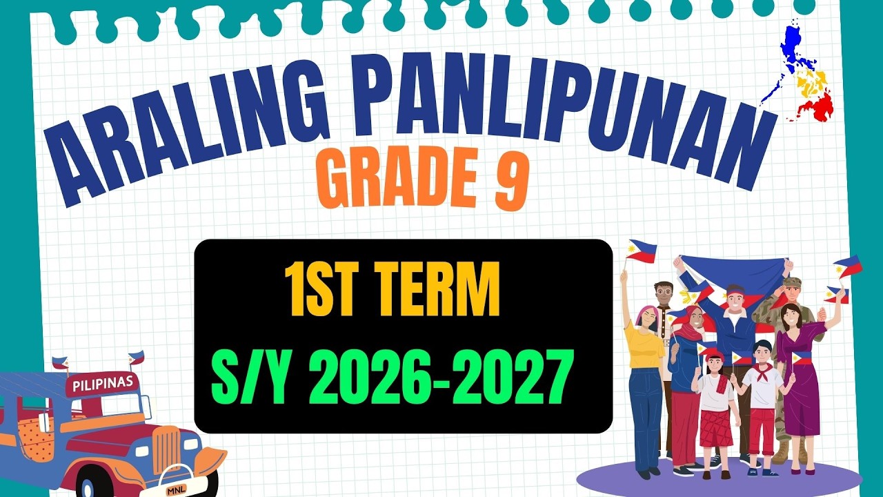 Grade 9 ARALING PANLIPUNAN - 1st TERM 'formerly 1st QUARTER' Competencies for Advanced Study #deped