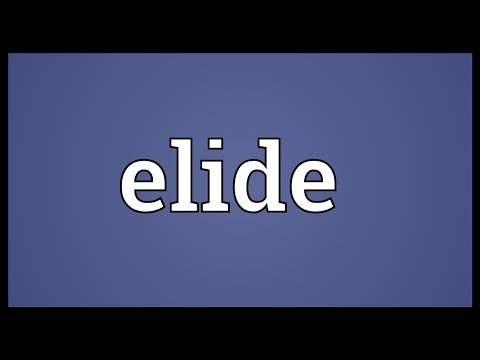 Elide Meaning