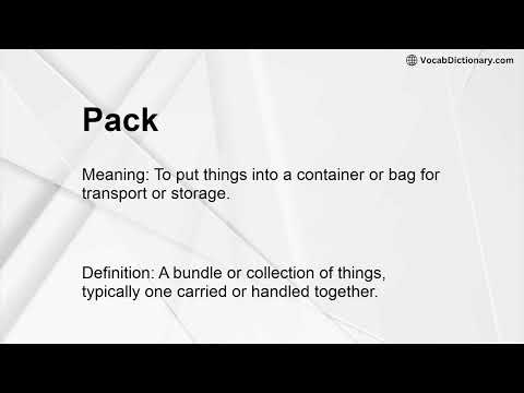 Pack Meaning