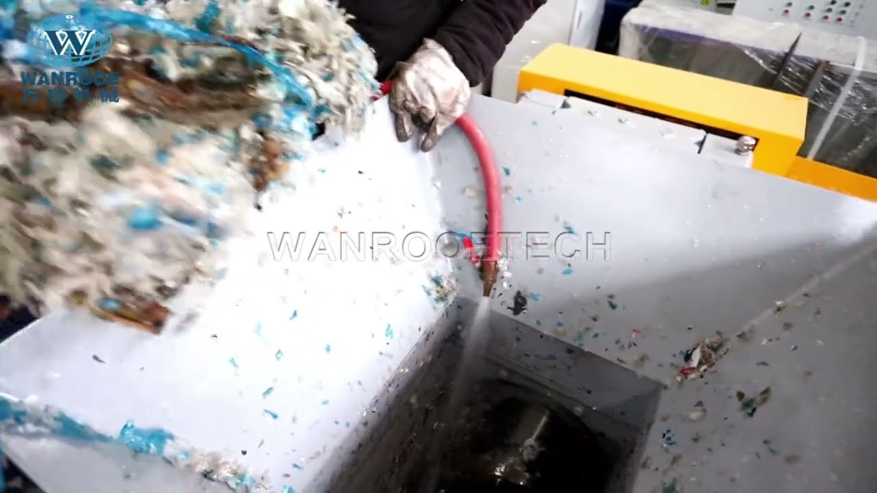 300-2000kg/h Plastic PP PE Films and bags Squeezing Drying Machine