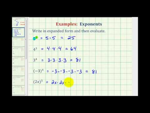Ex: Expanding and Evaluating Exponential Notation | Math Help from ...