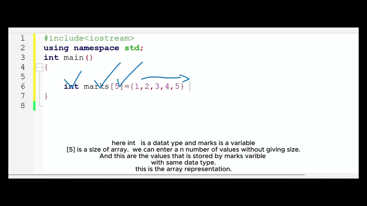 Arrays. what is array #computerscience #array #datastructures for example used program language#c++