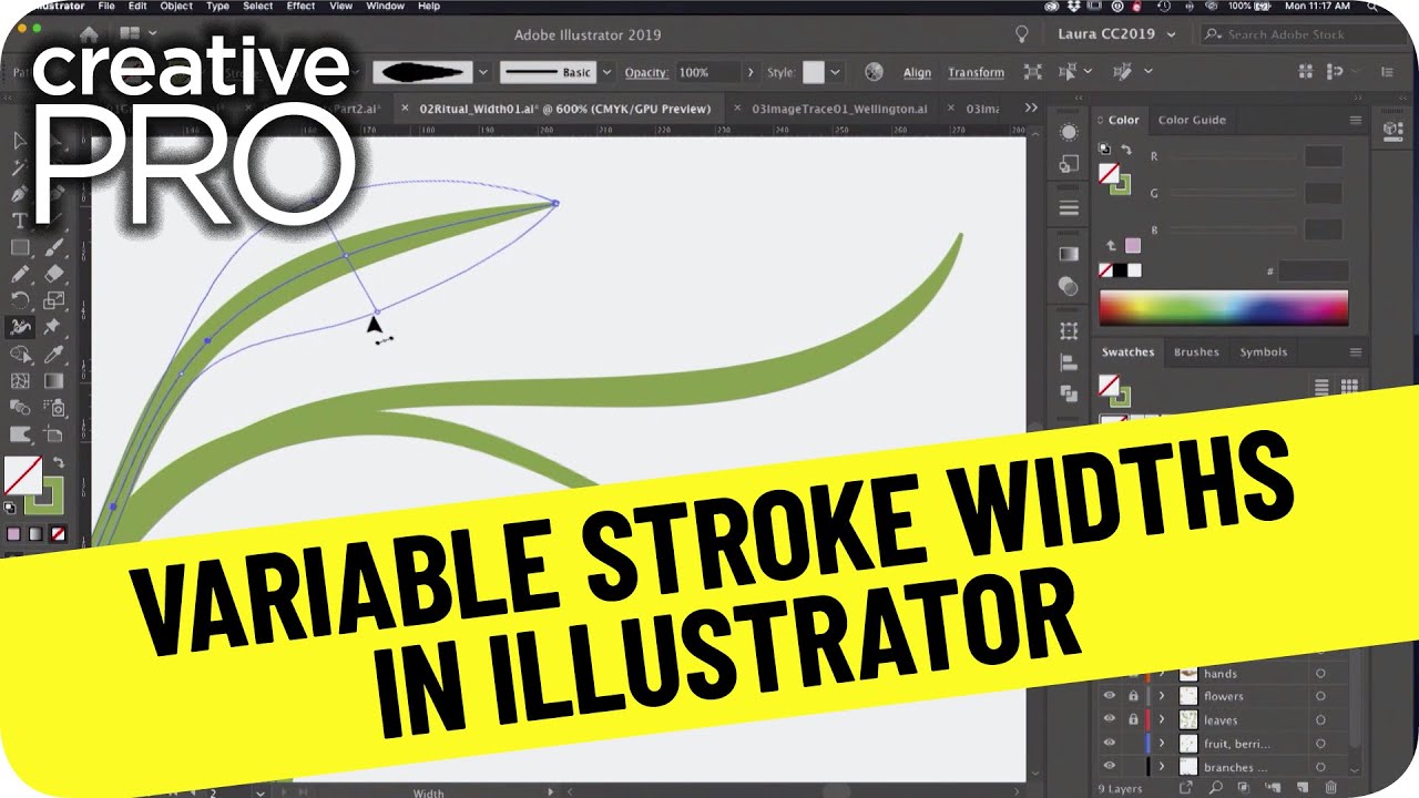 Illustrator How-To: Create Variable Stroke Widths (Video Tutorial)