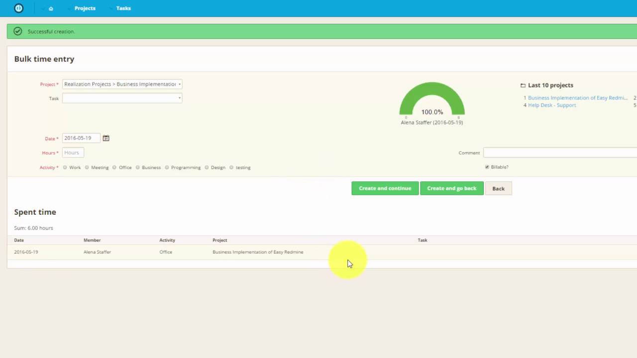 Easy Redmine - Attendance logging