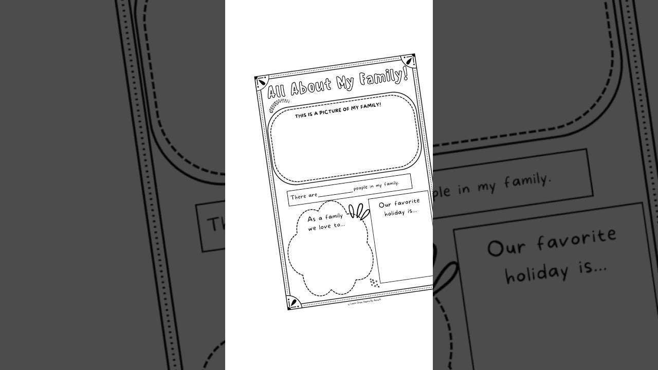 All About Me Worksheets For Back To School