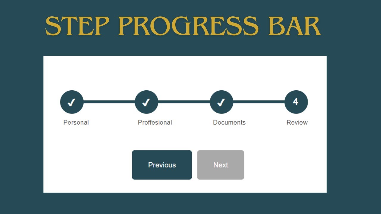 Create a Stylish Step Progress Bar in React