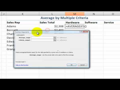 Use Average, AverageIf and AverageIfs Functions in Excel