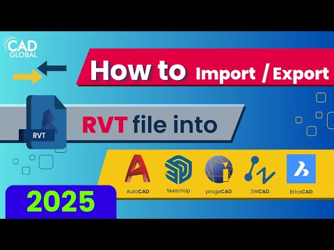 👉Import Revit into AutoCAD 2025, BricsCAD, progeCAD, SketchUP, ZWCAD