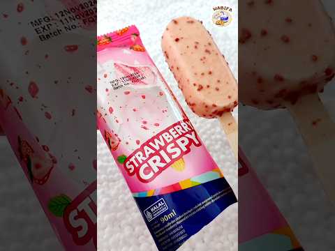 Mencari Dan Menemukan Jajanan Es Krim Aice Strawberry Crispy