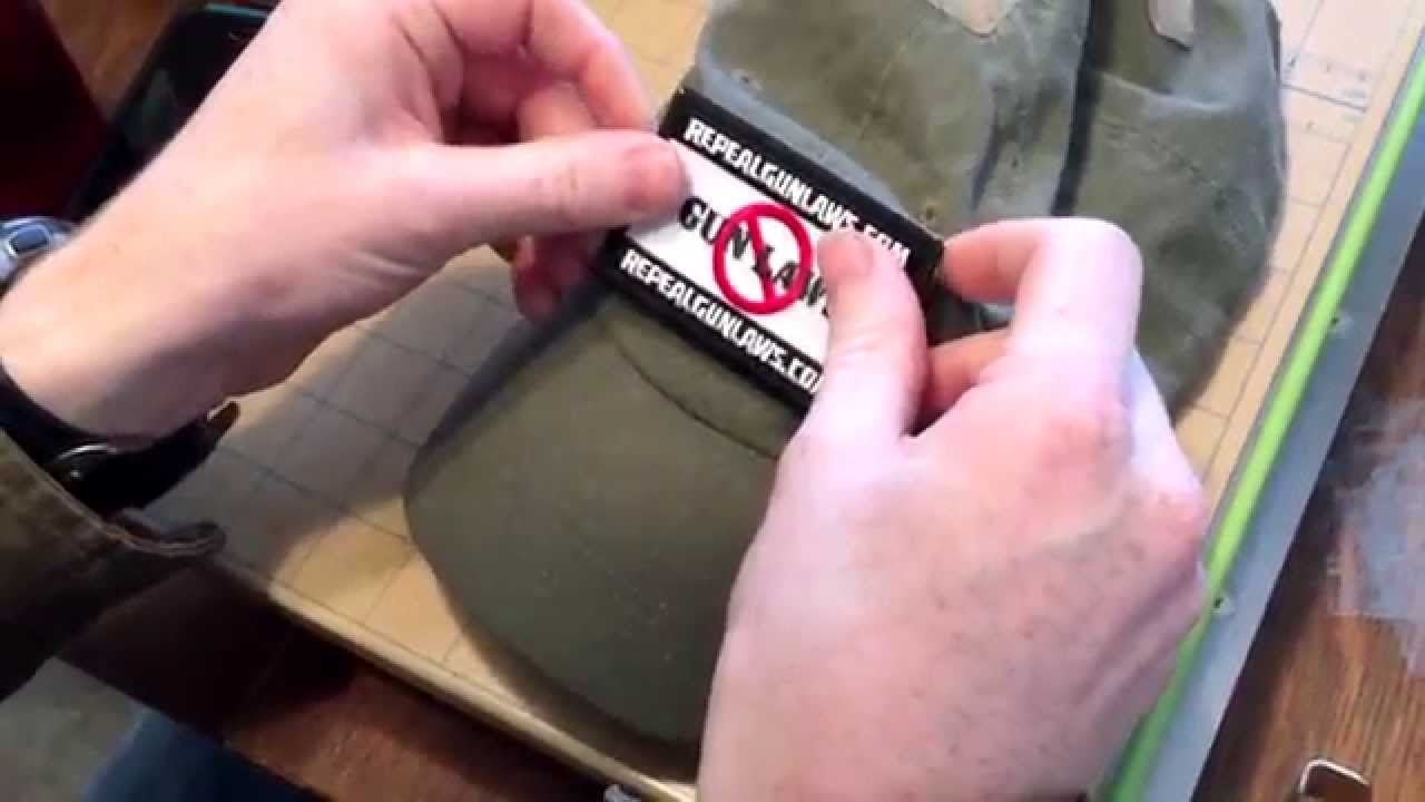 Adding Hook and Loop to RepealGunLaws.com Patches