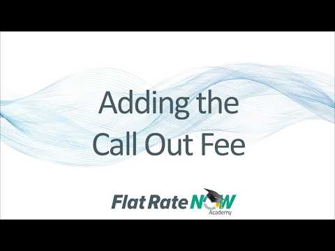 Applying Your Call Out Fee