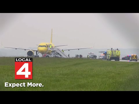 Spirit Airlines plane evacuated at Detroit Metro Airport due to bomb threat