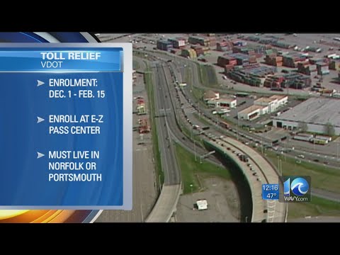VDOT announces enrollment period for '19 toll relief program