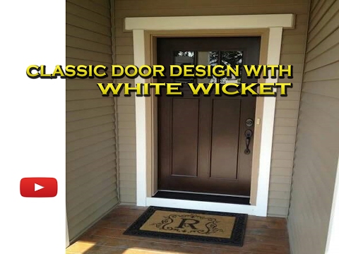 classic door design with white wicket