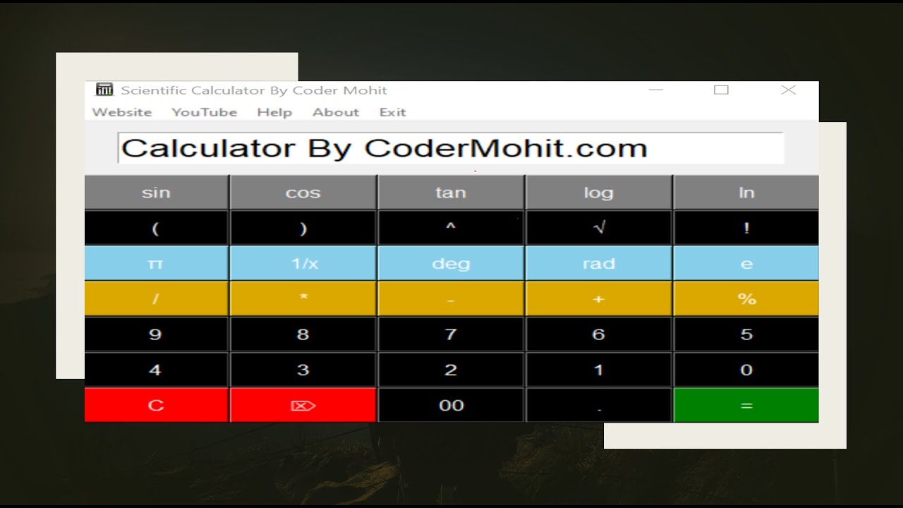 Create Scientific GUI Calculator Using Python With Source Code #PythonProject