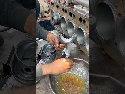 Diesel Engine Maintenance Piston Fitting Engine Overhaul #Mechanical #Automotive #engine #rebuilding