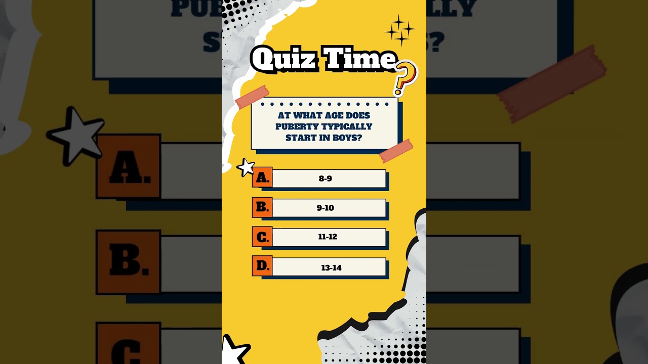 Male Puberty Quiz 1 #quiz  #trivia  #pubertychallenge
