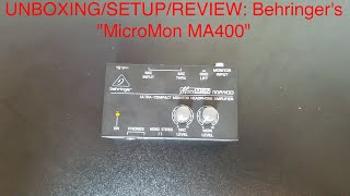 Behringer MicroMON MA400 Monitor Headphone Amplifier - What To Know ...